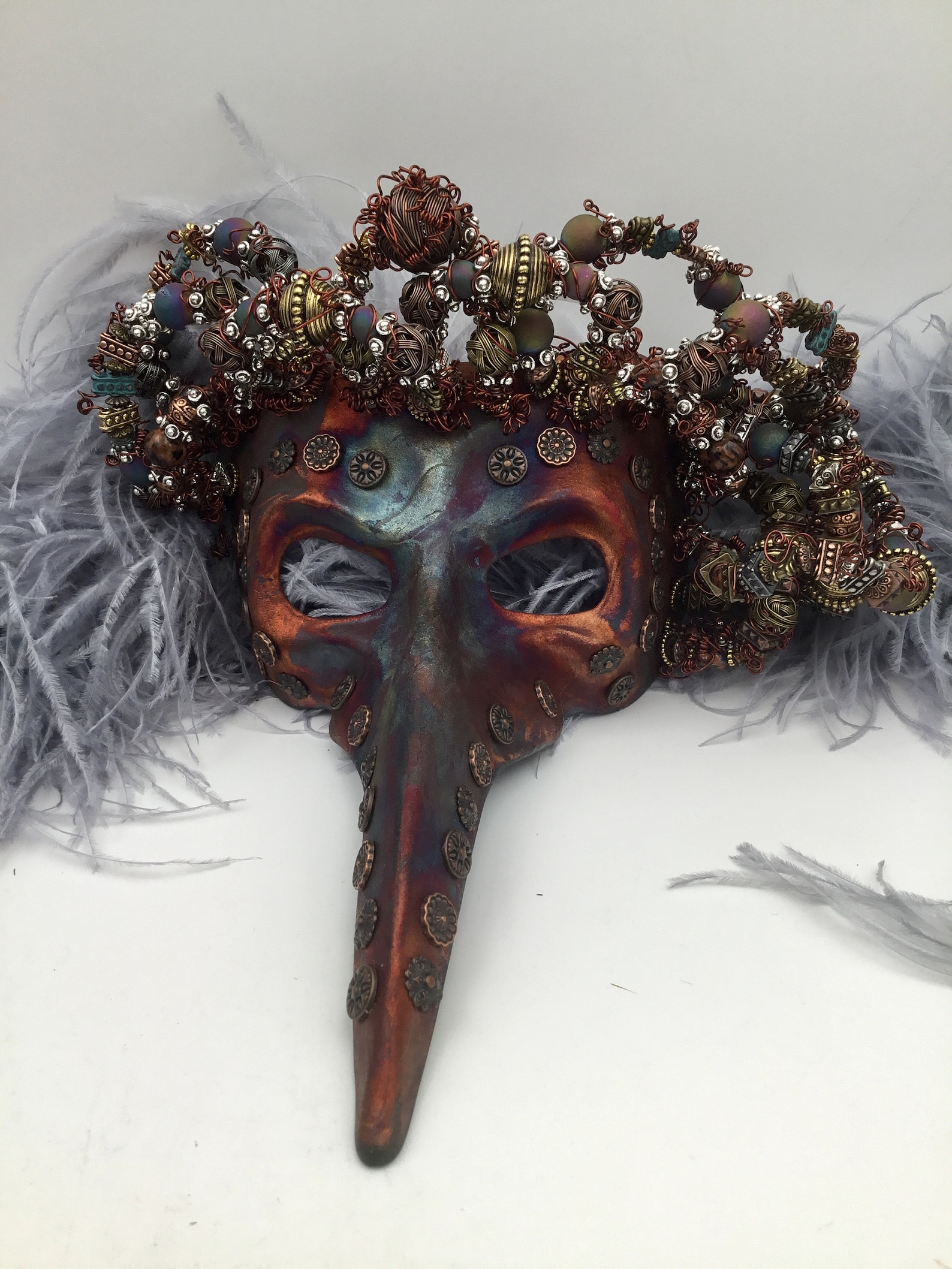 Original Mardi Gras Mischief Masquerade Steampunk Raku Mask by - Etsy