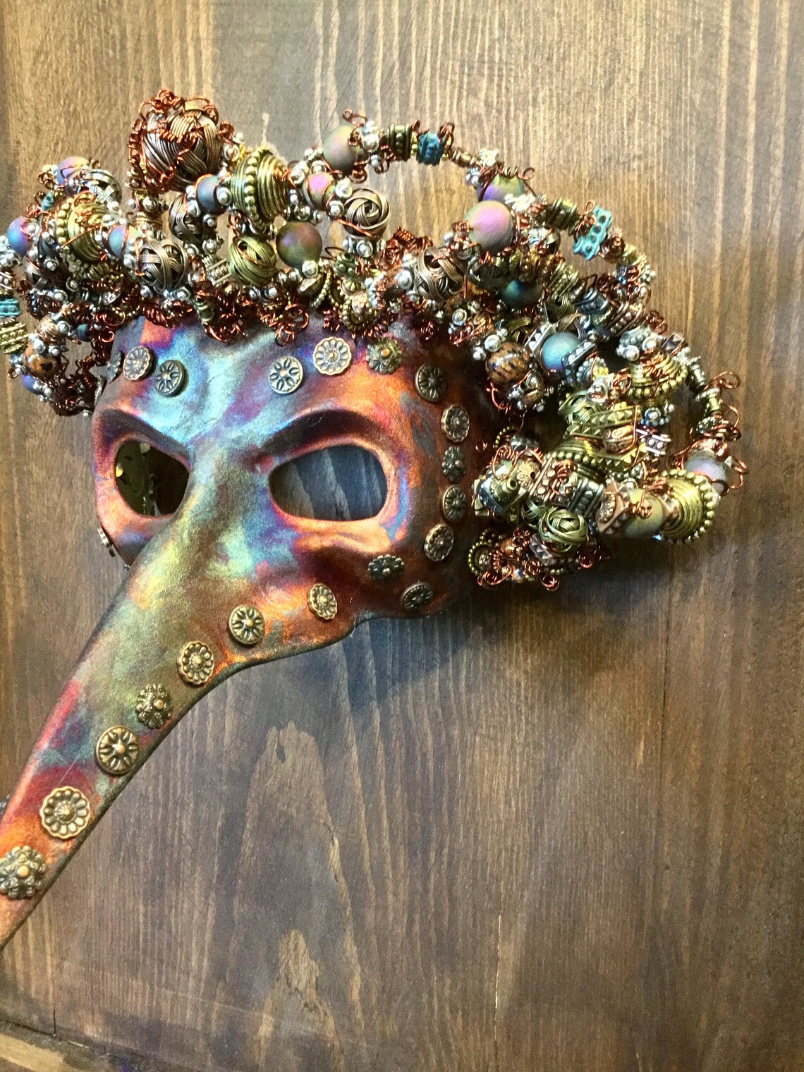 Original Mardi Gras Mischief Masquerade Steampunk Raku Mask by - Etsy