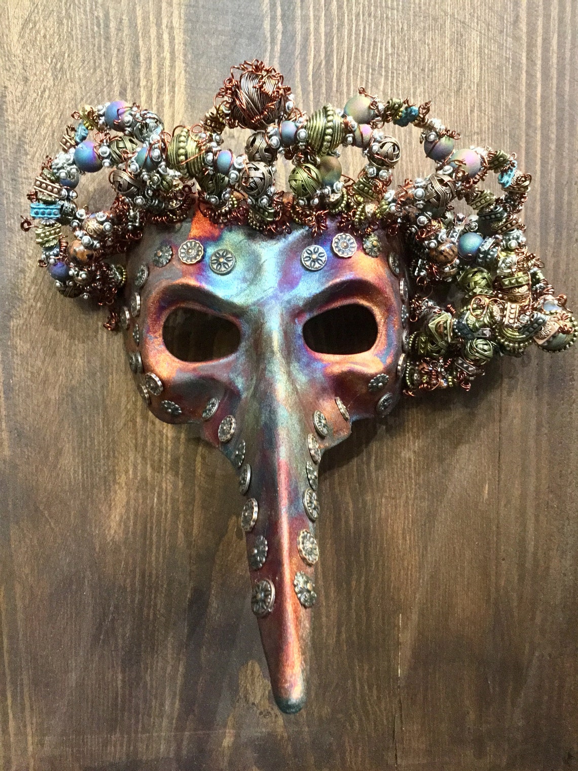 Original Mardi Gras Mischief Masquerade Steampunk Raku Mask by - Etsy