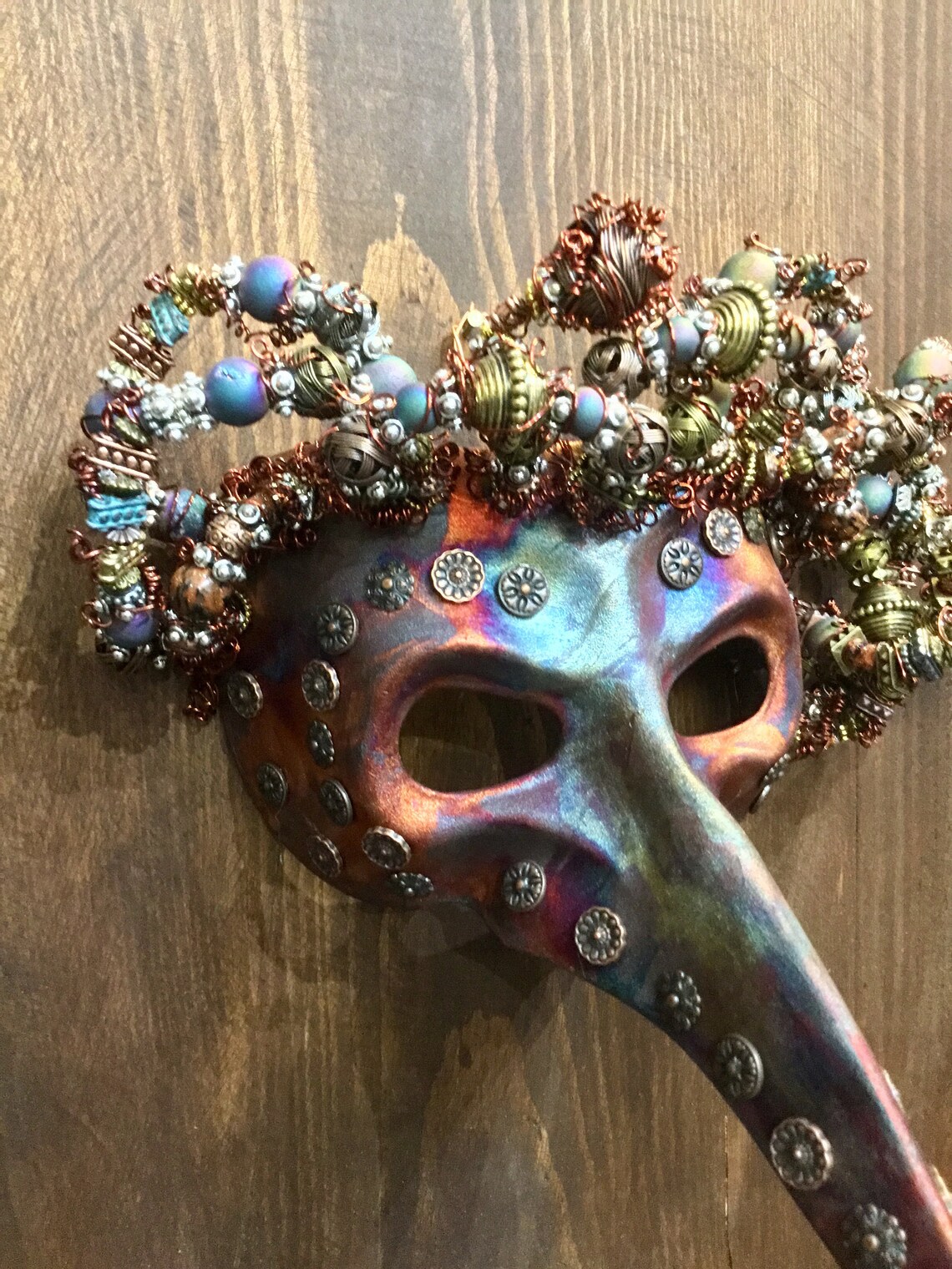 Original Mardi Gras Mischief Masquerade Steampunk Raku Mask by - Etsy