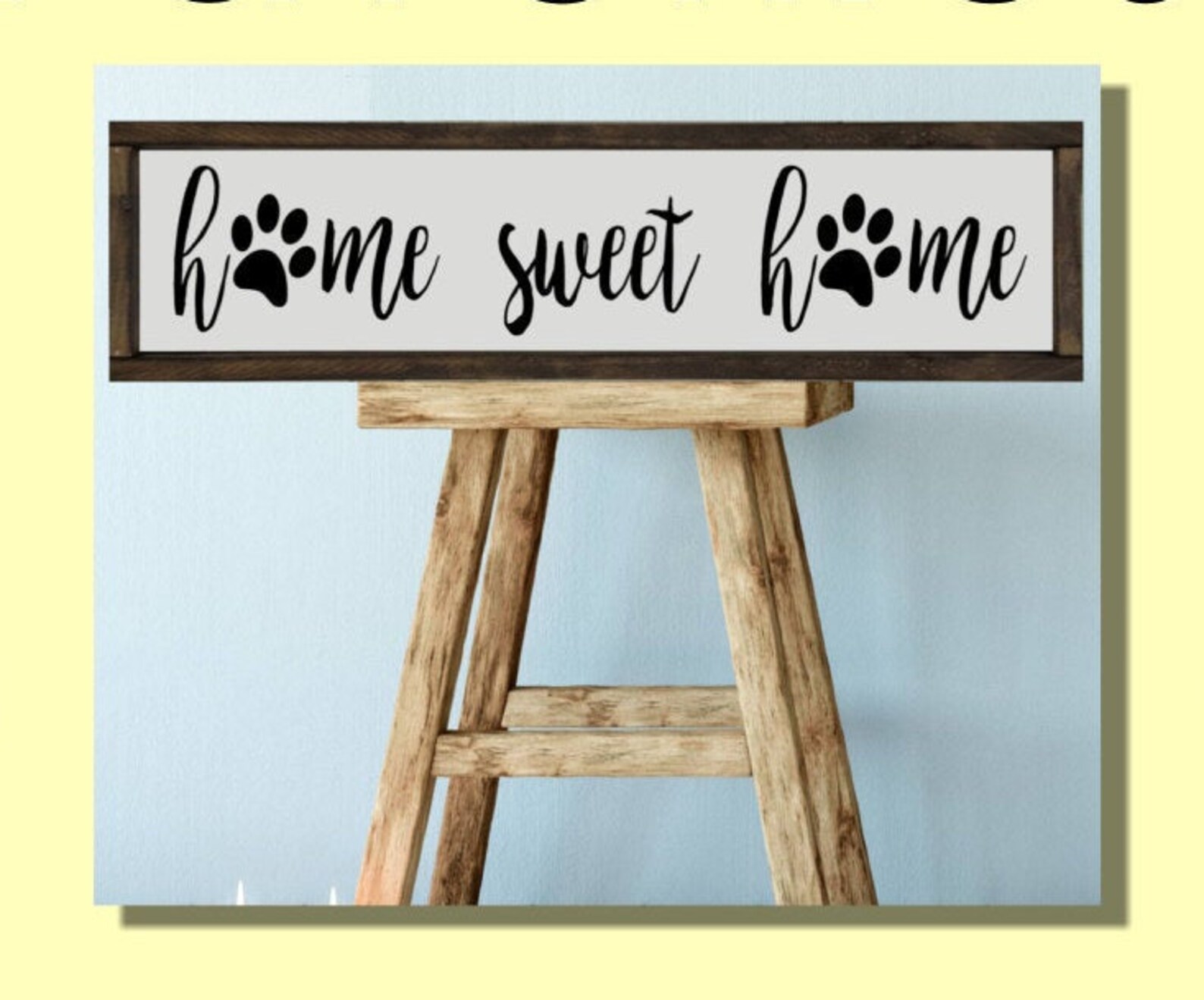 Large Paw Print Pet Sign Dog Cat Animal Foot Print Farmhouse | Etsy