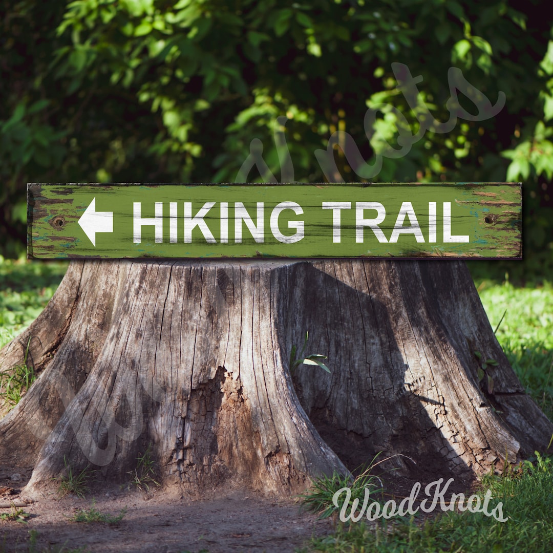 Hiking Trail Rustic Wooden Sign, Suitable for Game Room, Bedroom, Man ...