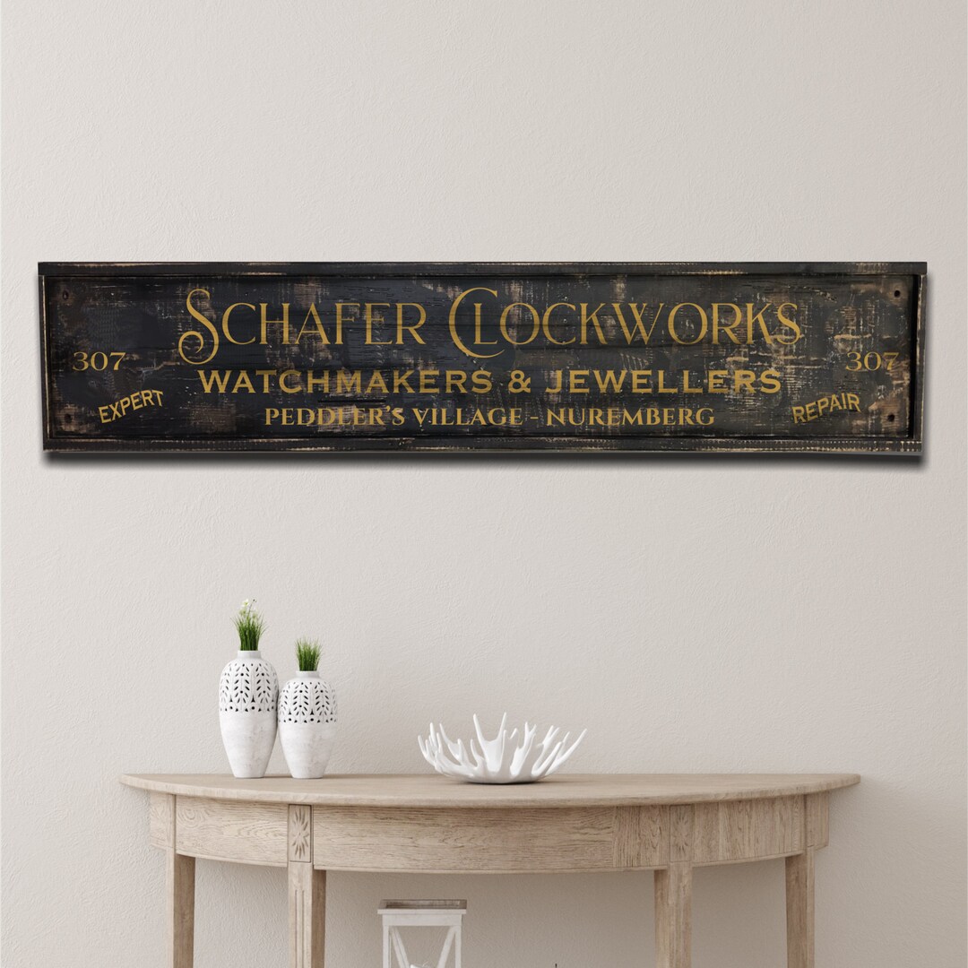 Clockworks Sign Rustic Framed Wood Sign for Home Decor, Can Be ...