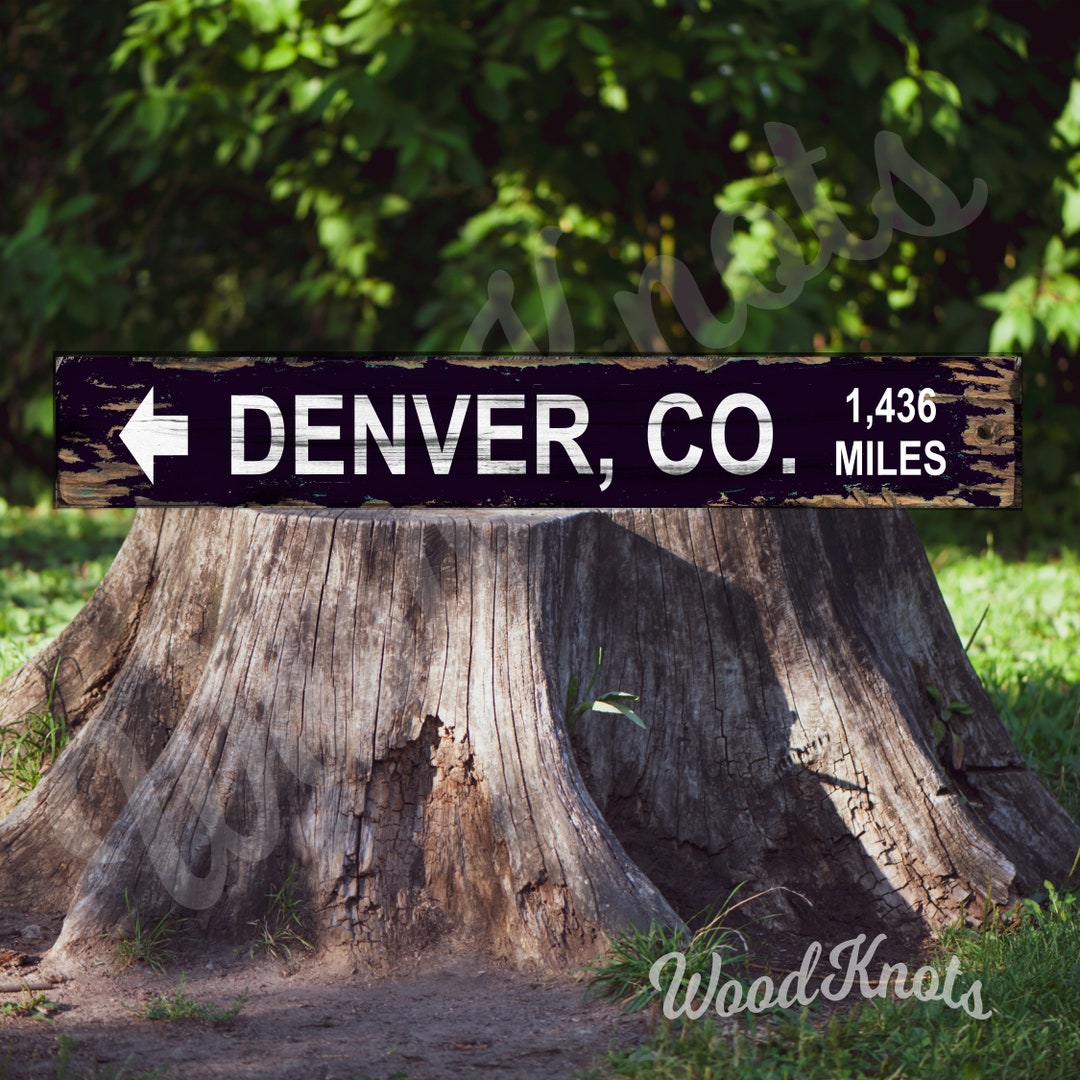 Personalized Directional Sign With City Town State Mileage Information ...