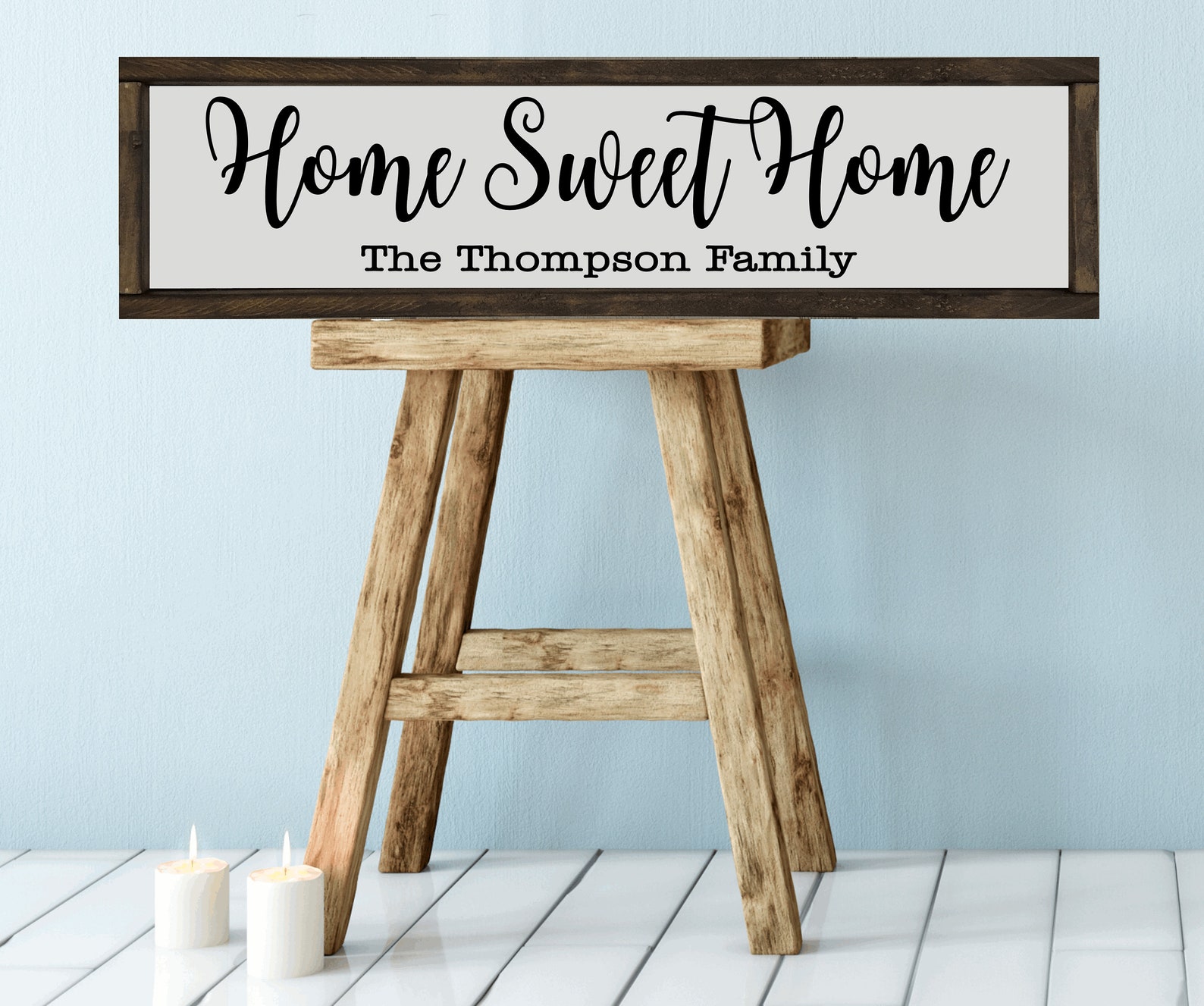 Personalized Home Sweet Home Sign Farmhouse Decor Wooden - Etsy