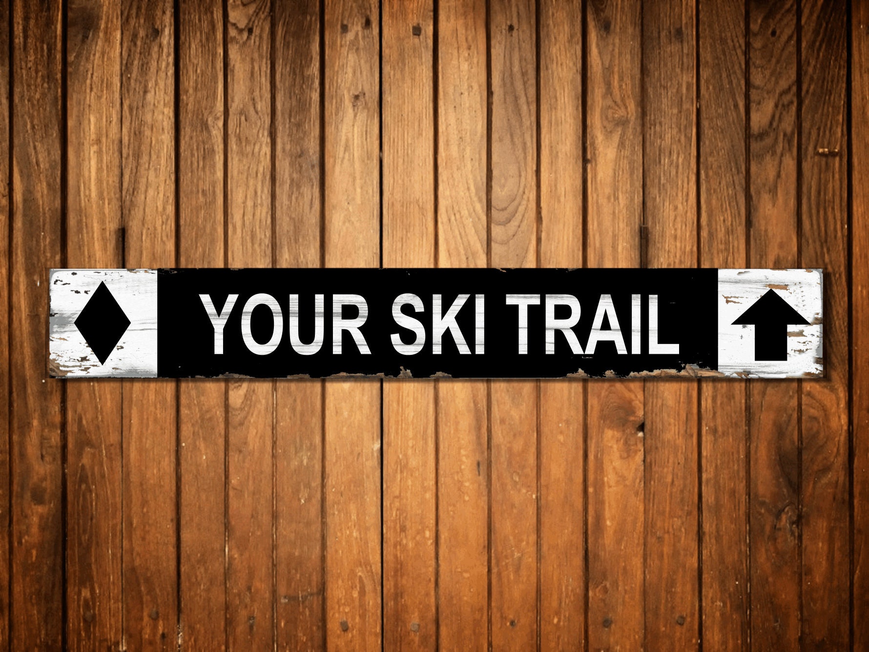 Personalized Custom 4 Piece Ski Trail Signs Resort Lodge and - Etsy