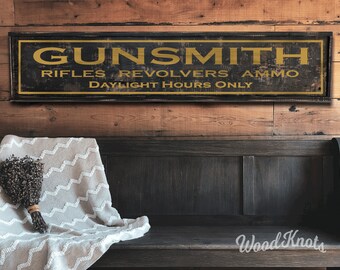 Rifle Wooden Sign - Etsy
