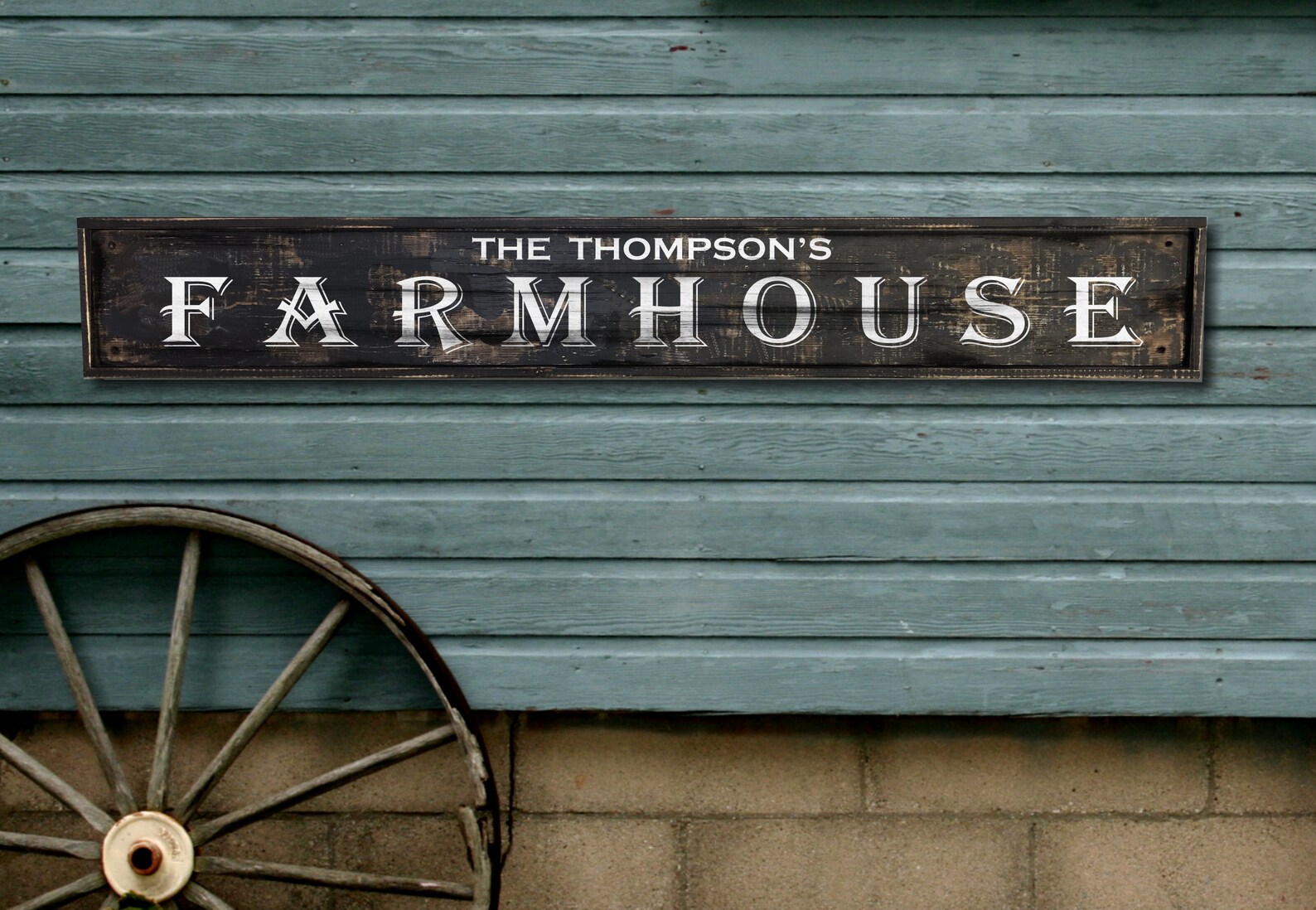 Personalized Farmhouse Family Name Sign Rustic Distressed - Etsy