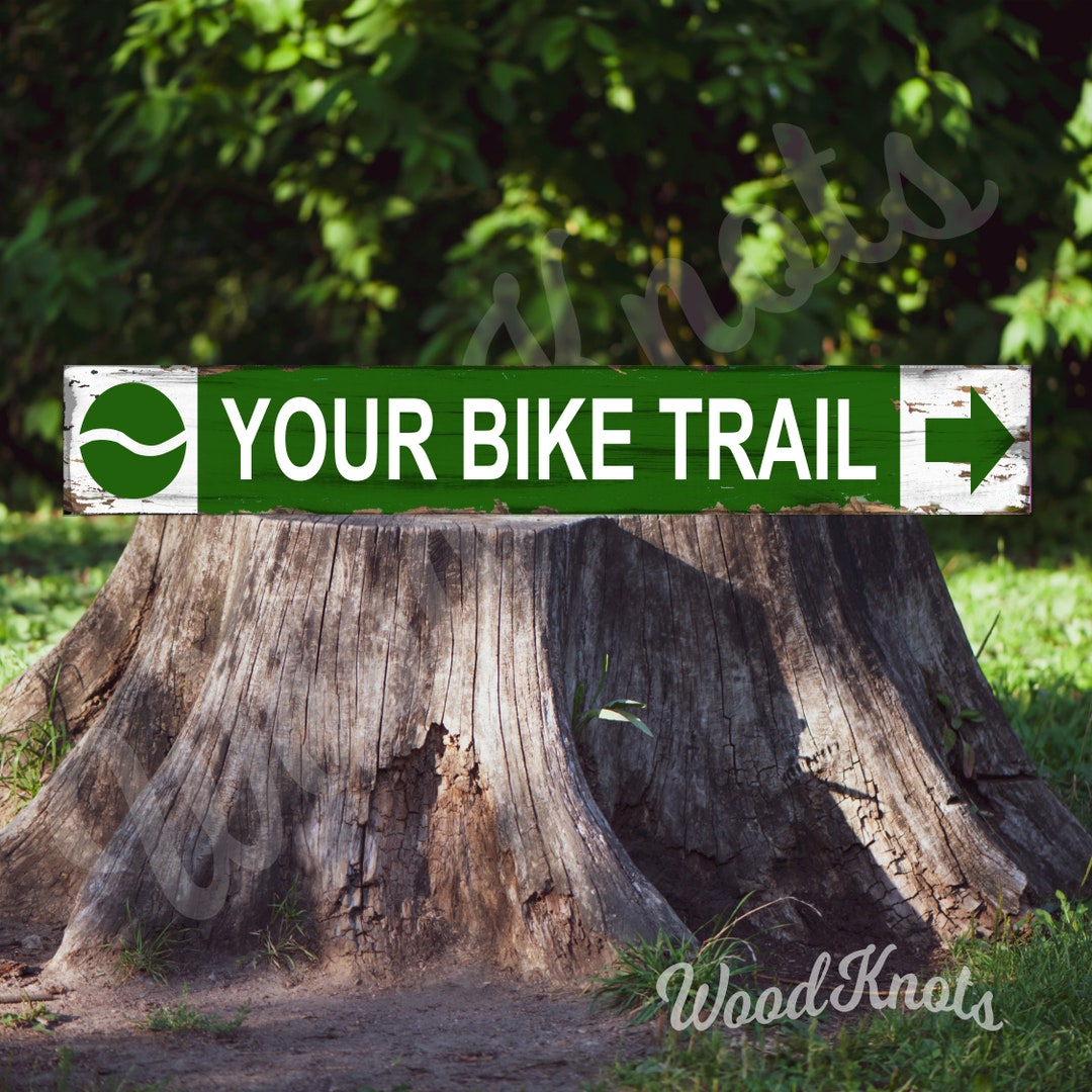 Personalized Bike Trail Sign Easy Skill Mountain Bike Hiking - Etsy
