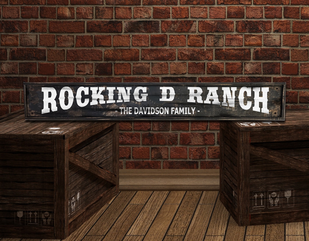 Custom Personalized Family Ranch Rustic Wood Framed Sign, Last Name ...