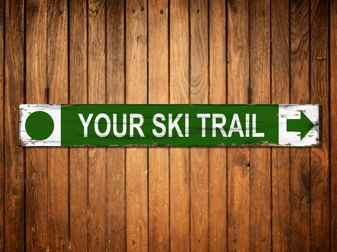 Personalized Custom 4 Piece Ski Trail Signs Resort Lodge and - Etsy