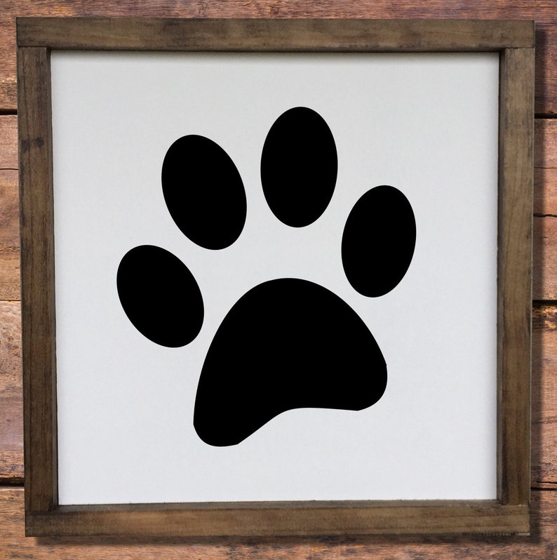 Large Paw Print Pet Sign Dog Cat Animal Foot Print Farmhouse | Etsy