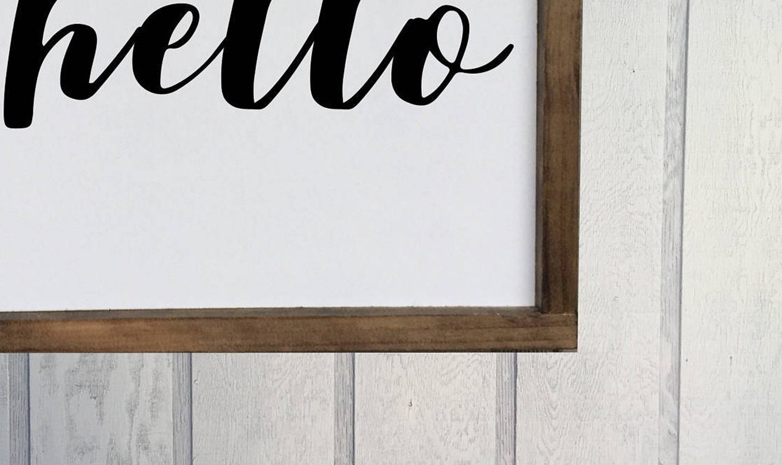 Hello Sign Farmhouse Style Wood Sign Family Gift Home | Etsy