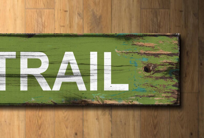 Hiking Trail Rustic Wooden Sign Suitable for Game Room - Etsy