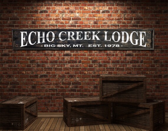 Custom Lodge Sign Personalized Family Name or Lodge Name - Etsy