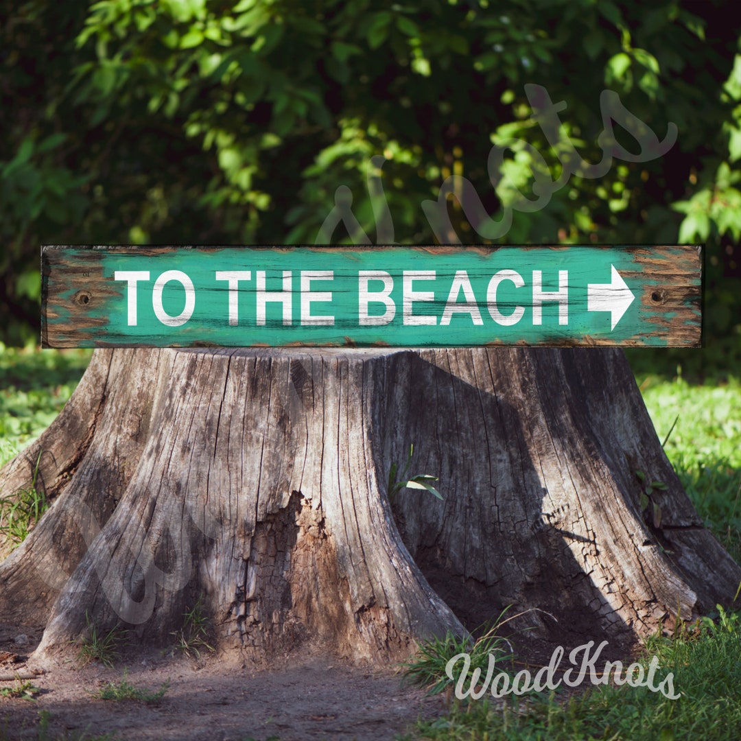 To The Beach Sign Directional Ocean Beach Home Sign With Etsy Espa a