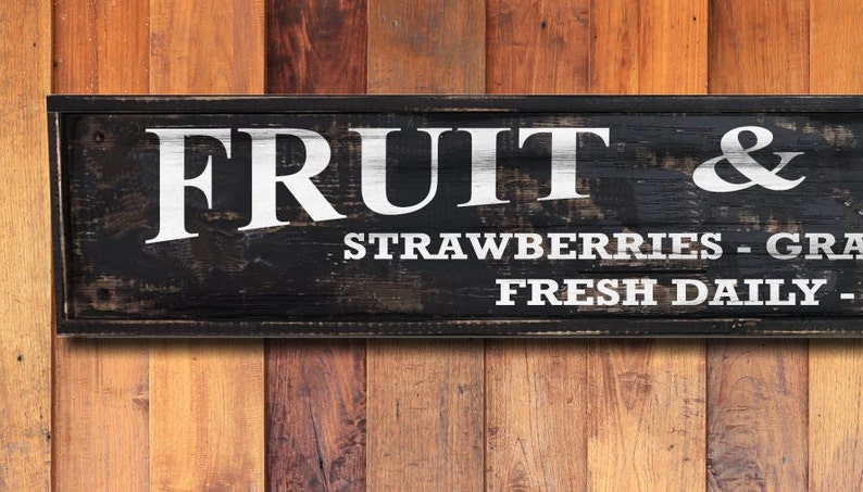 Fruit and Produce Wood Sign Fresh Daily Locally Grown Sign - Etsy