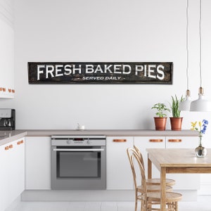 Fresh Baked Pies Sign,served Daily, Framed Wooden Distressed Decor ...