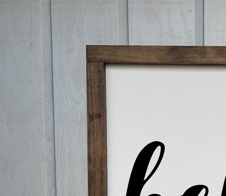 Hello Sign Farmhouse Style Wood Sign Family Gift Home | Etsy