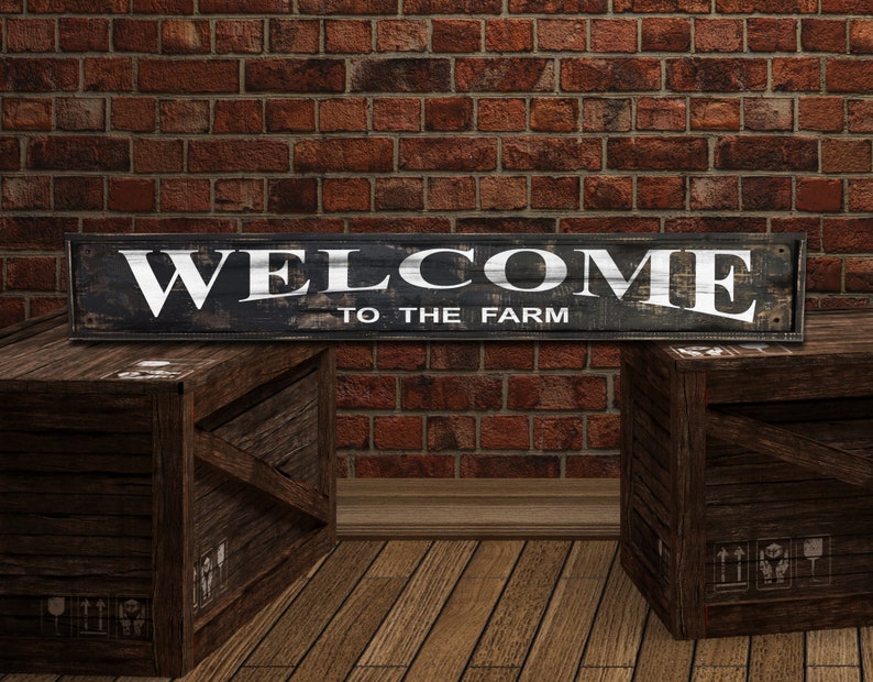 Welcome to the Farm Sign Custom Barn Cabin Lodge Lake House - Etsy