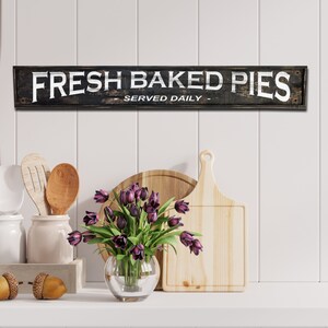 Fresh Baked Pies Sign,served Daily, Framed Wooden Distressed Decor ...