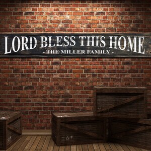 Custom Lord Bless This Home Personalized Family Last Name - Etsy