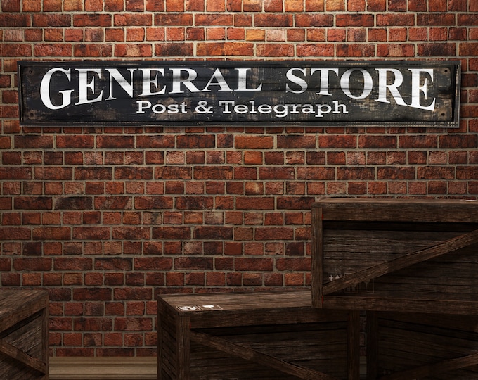 Personalized General Store Sign, Custom Vintage General Store Wall Art ...