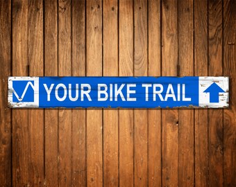 Bike Trail Sign - Etsy