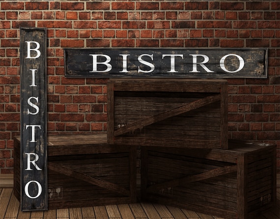 Custom Bistro Sign Choice of Horizontal or Vertical Rustic | Etsy