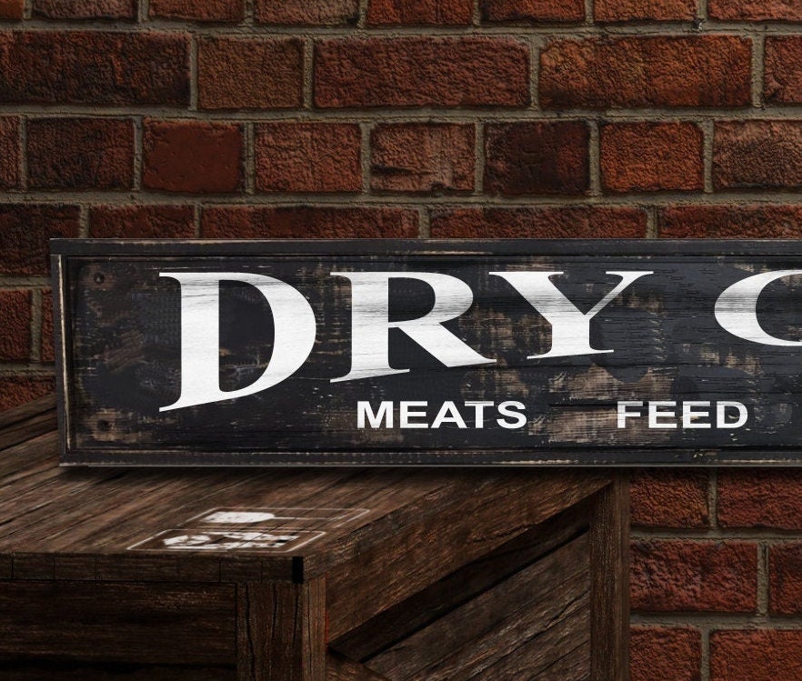 Dry Goods and Groceries Sign Meats Feed Seed Sign. Click for - Etsy