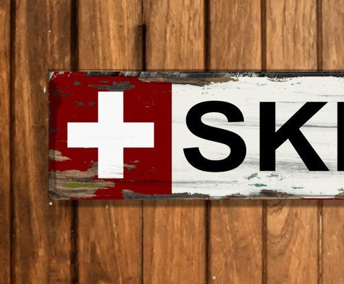 Custom 4 Piece Ski Trail Signs Resort Lodge Cabin Decor | Etsy