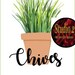 Herb Art INSTANT DOWNLOAD - Printable - Chives - Garden Potted Plant ...