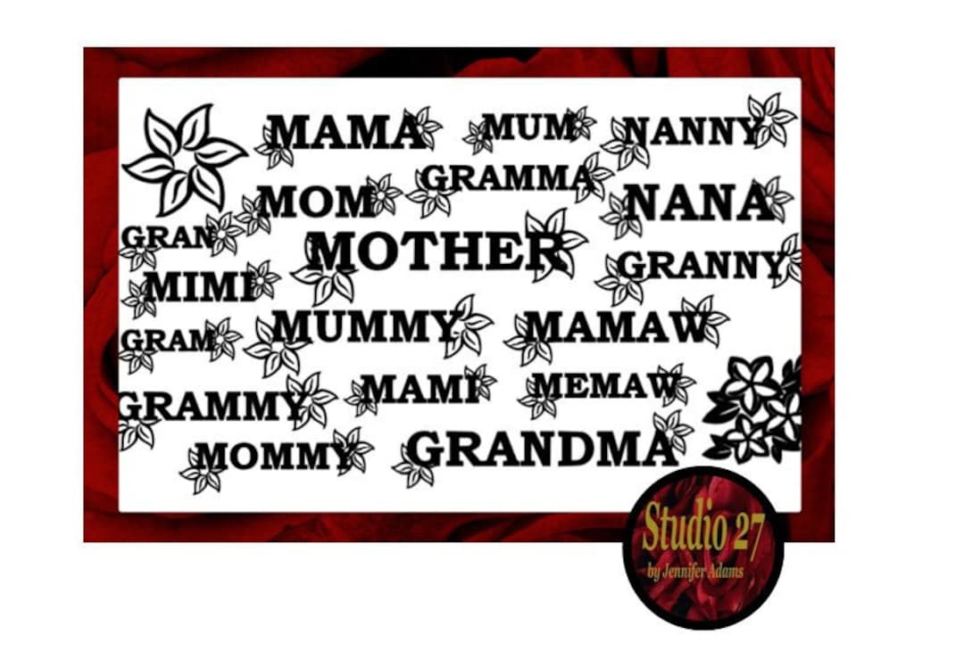 Mother's Day Text SVG Bundle- Instant Download - Commercial Use - Etsy