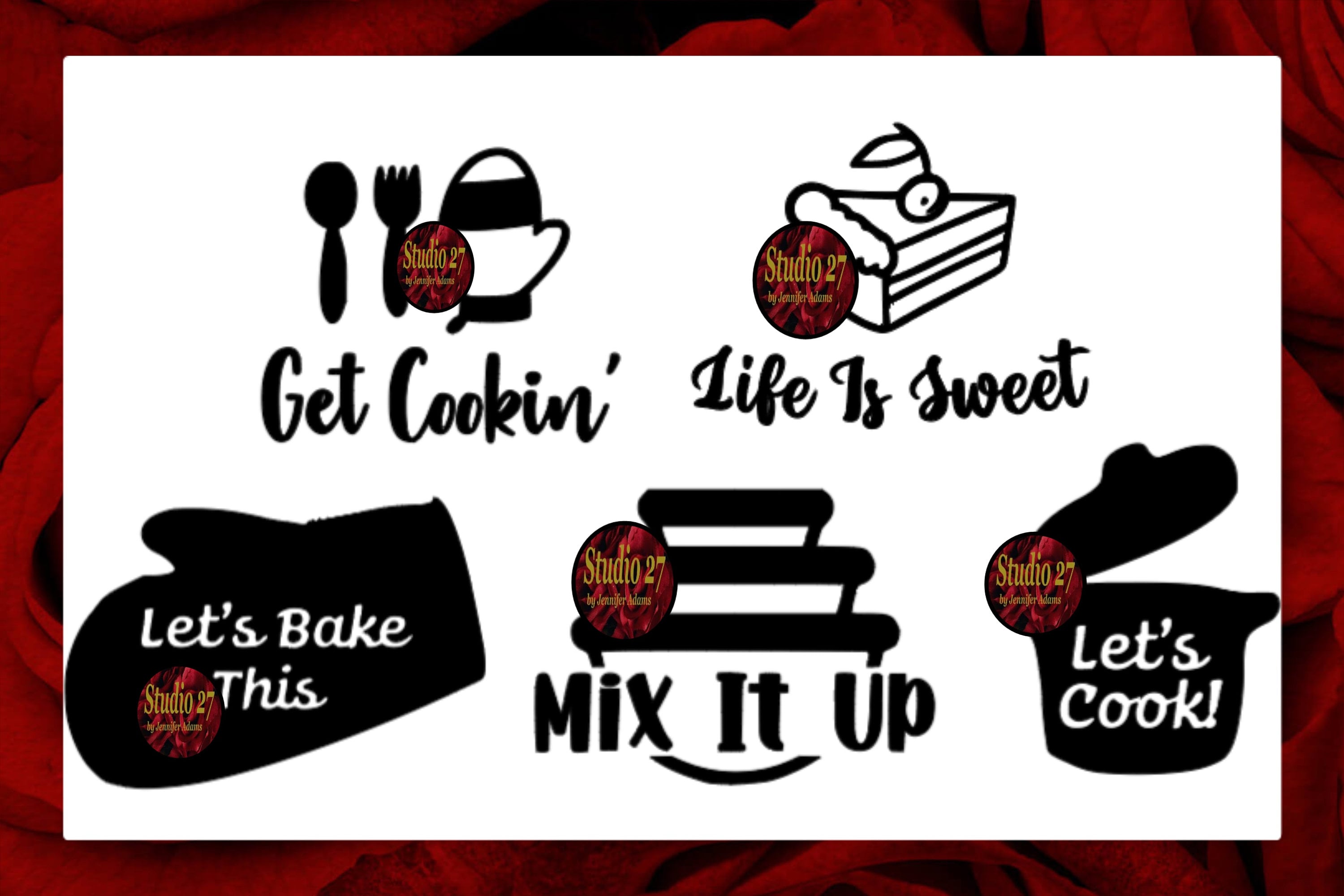 Kitchen SVG Bundle- Instant Download - Commercial Use Ok - Rolling Pin ...