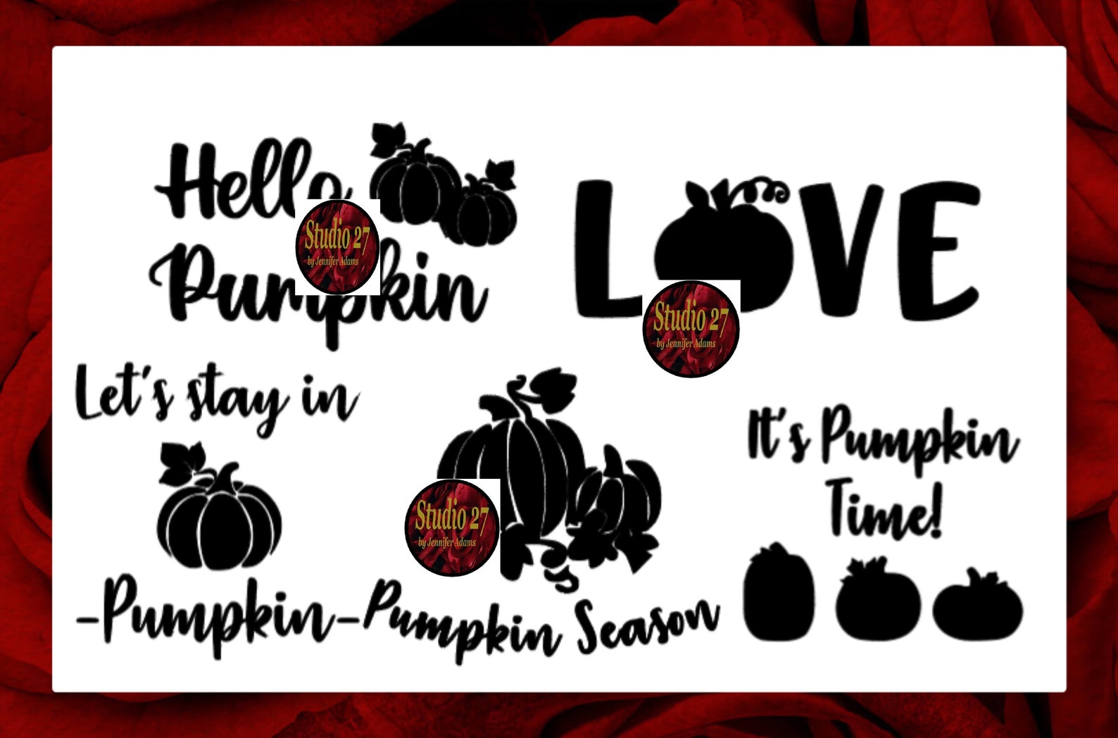 Fall Pumpkin SVG Bundle- Instant Download - Commercial Use Ok - Autumn ...