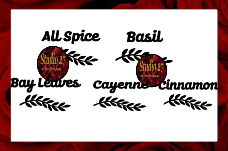 Spice Rack Labels SVG Bundle- Instant Download - Commercial Use Ok - Etsy
