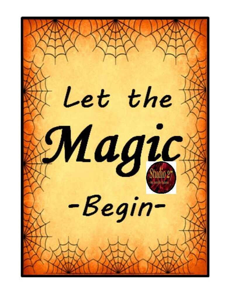 Halloween Art INSTANT DOWNLOAD Printable Let the Magic Begin Tiered ...