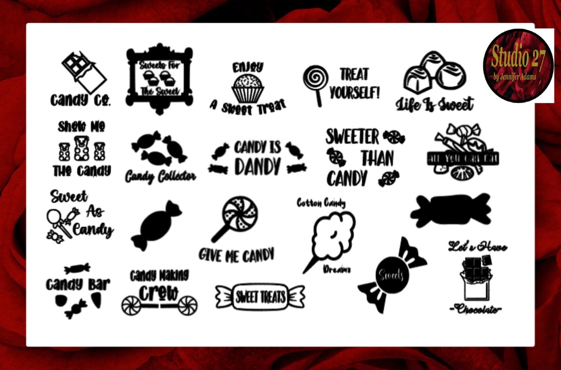 Candy SVG Bundle Instant Download Commercial Use Ok - Etsy
