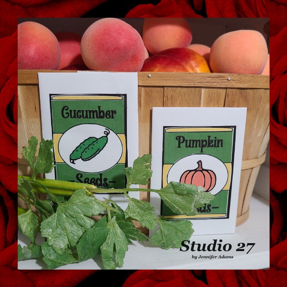 Seed Packet Art INSTANT DOWNLOAD Printable Fruits Vegetables Tiered ...
