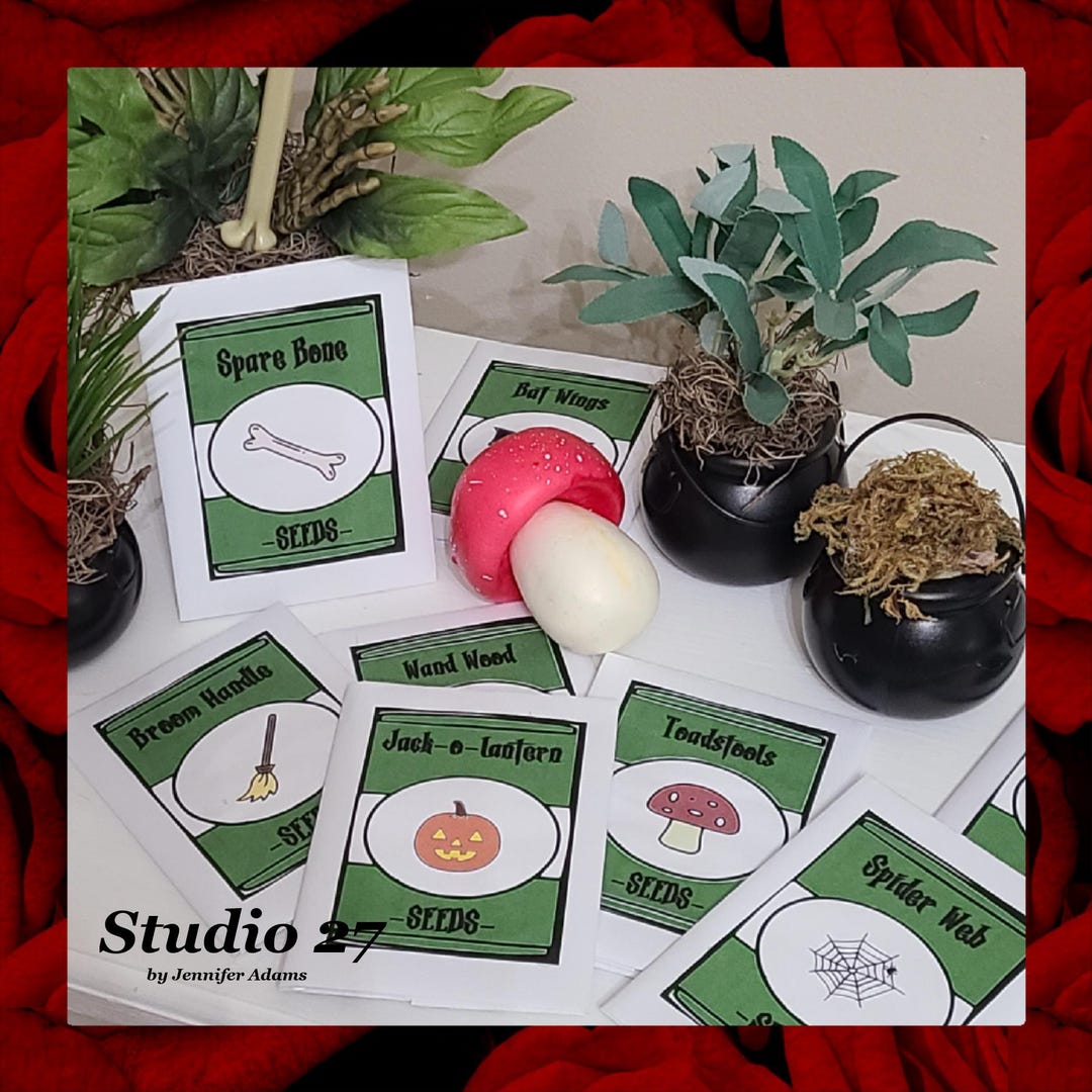 Halloween Seed Packet Art INSTANT DOWNLOAD Printable Bundle candy Corn ...