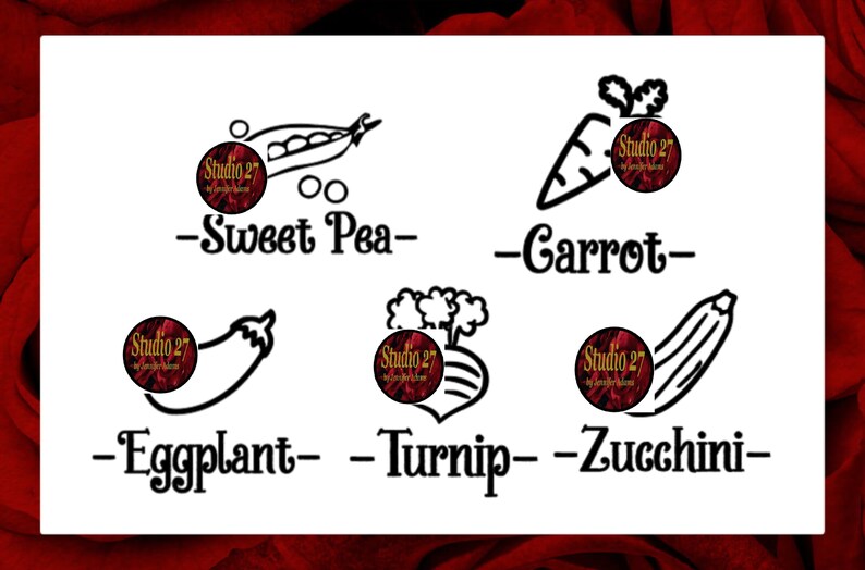 Garden Label SVG Bundle- Instant Download - Commercial Use Ok - Fruit ...