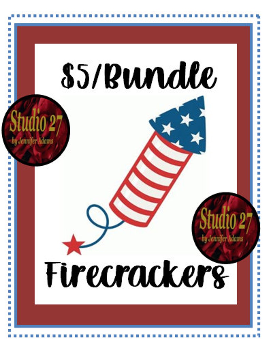 4th of July Printable - INSTANT DOWNLOAD - Firecracker Bundles - Tiered ...