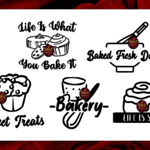 Baking SVG Bundle: Bakery Confectionary Designs (digital Download ...