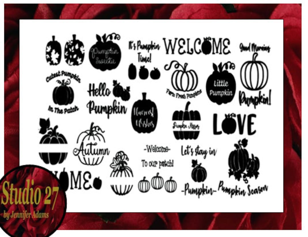 Fall Pumpkin SVG Bundle- Instant Download - Commercial Use Ok - Autumn ...
