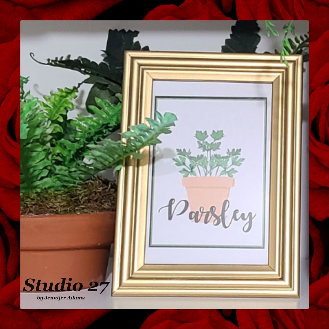 Herb Art INSTANT DOWNLOAD - Printable - Parsley - Garden Potted Plant ...