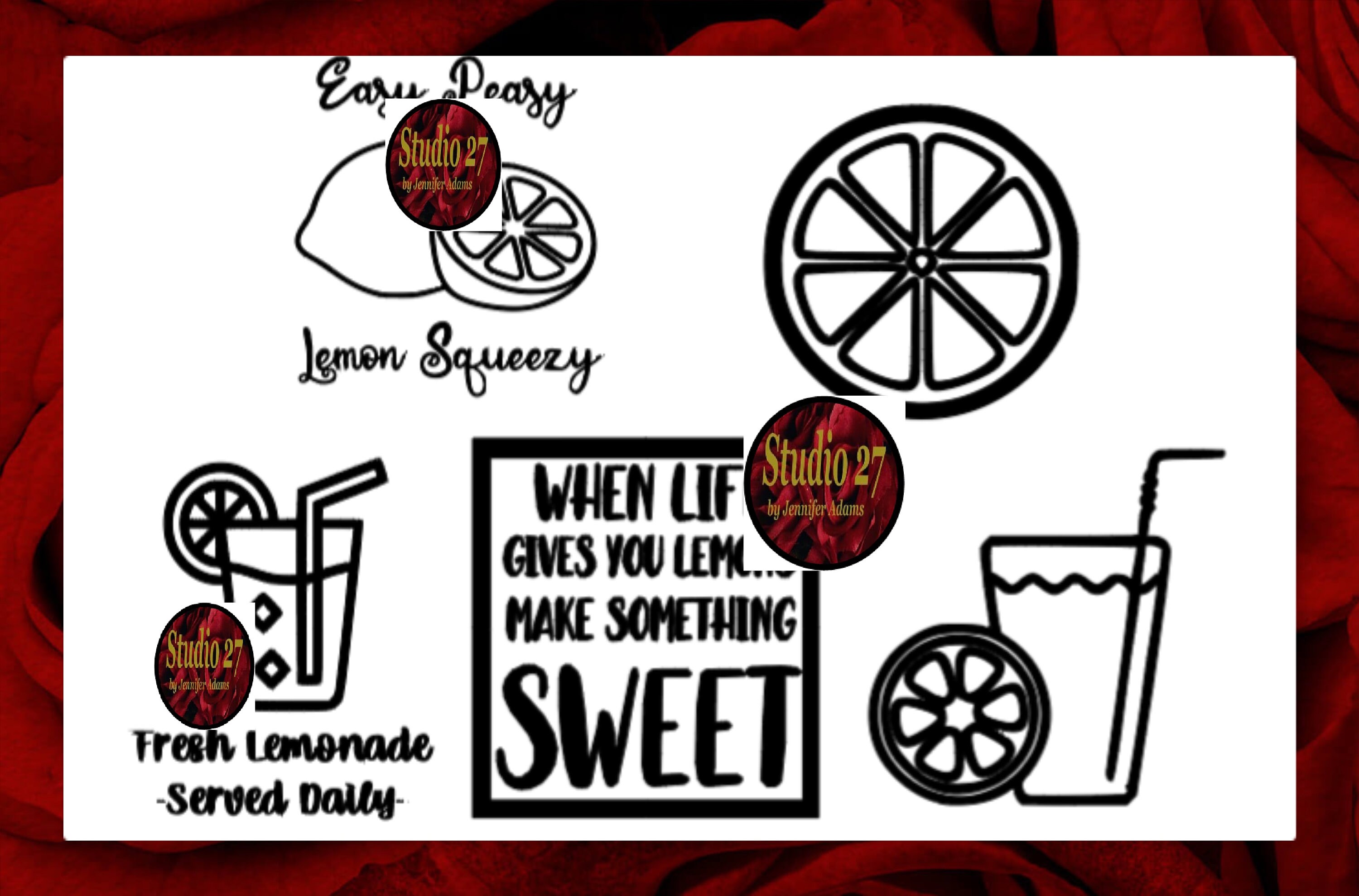 Summer Citrus SVG Bundle Orange Lemon Lime Instant Download Commercial ...