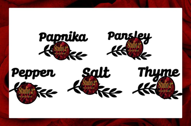Spice Rack Labels SVG Bundle- Instant Download - Commercial Use Ok - Etsy