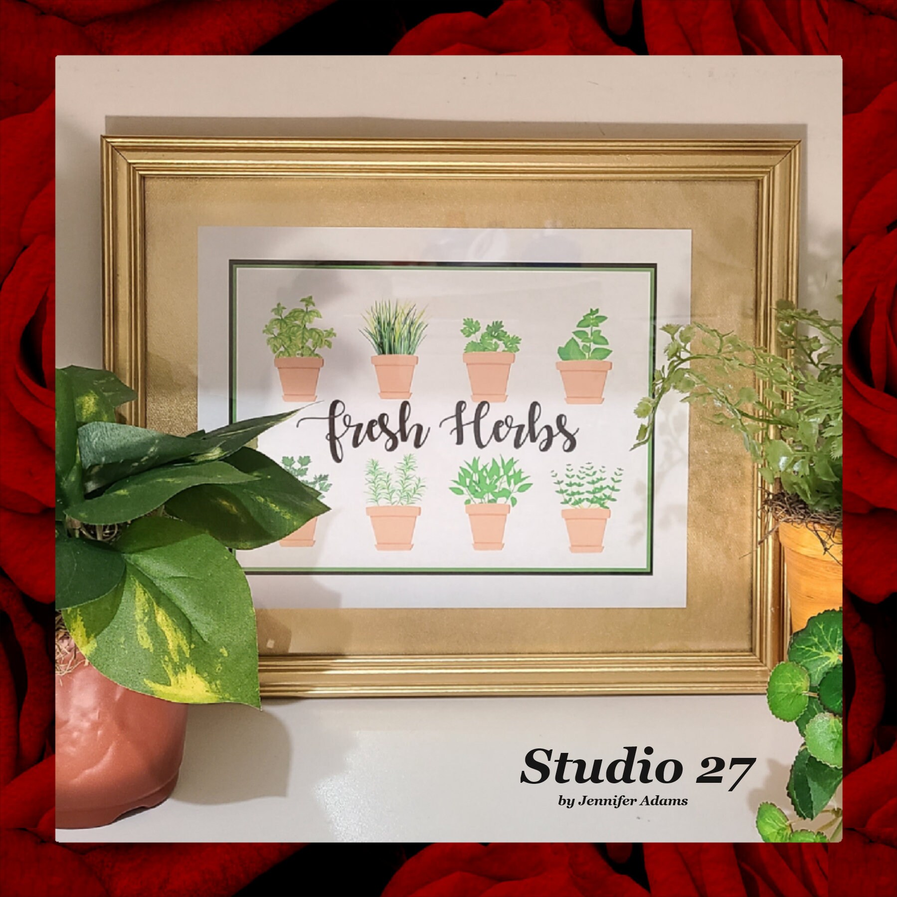 Herb Art INSTANT DOWNLOAD - Printable - Fresh Herbs - Garden Decor ...
