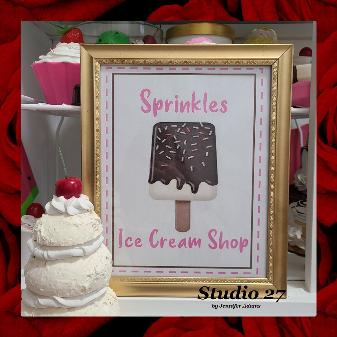 Ice Cream Art INSTANT DOWNLOAD - Printable - Sprinkles Ice Cream Shop ...