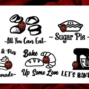 Baking SVG Bundle: Bakery Confectionary Designs (digital Download ...